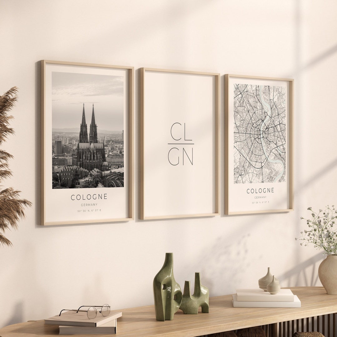 Cologne Poster Set of 3, Cologne Photo Set, Cologne Gift, Cologne ...