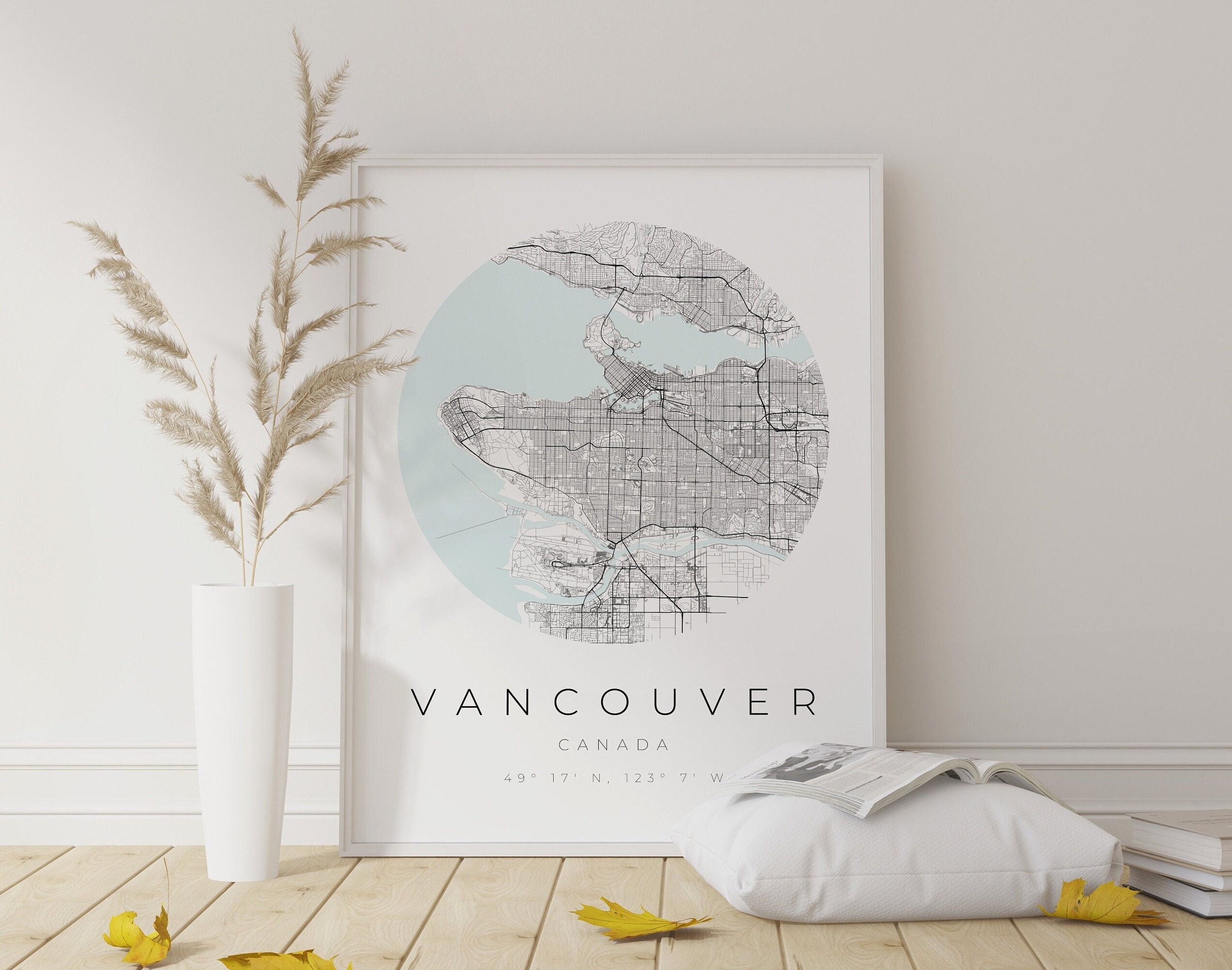 Vancouver Map Poster Vancouver Map Vancouver Poster - Etsy