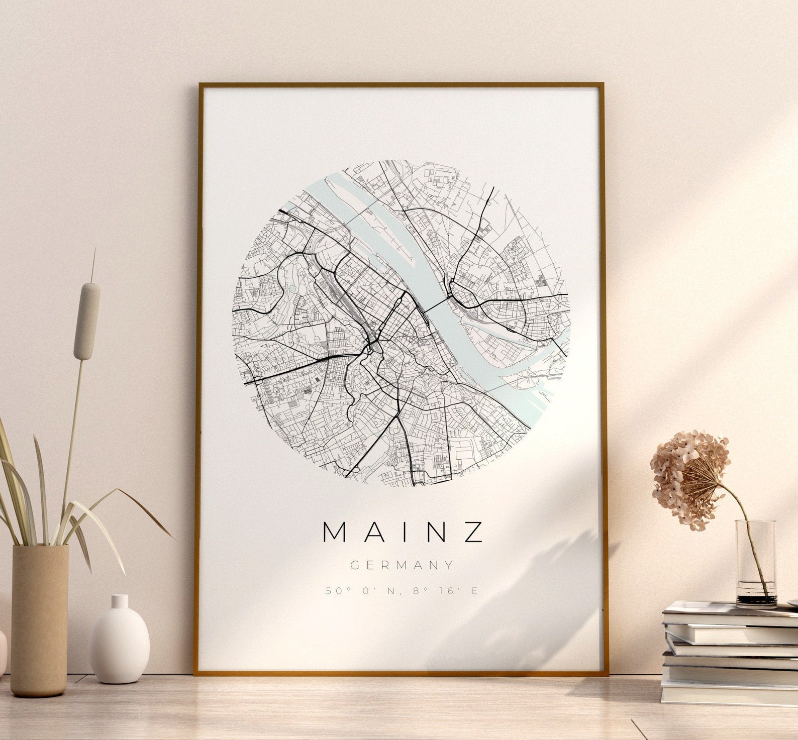 Mainz Map Poster Mainz Map Print Mainz Poster Mainz | Etsy
