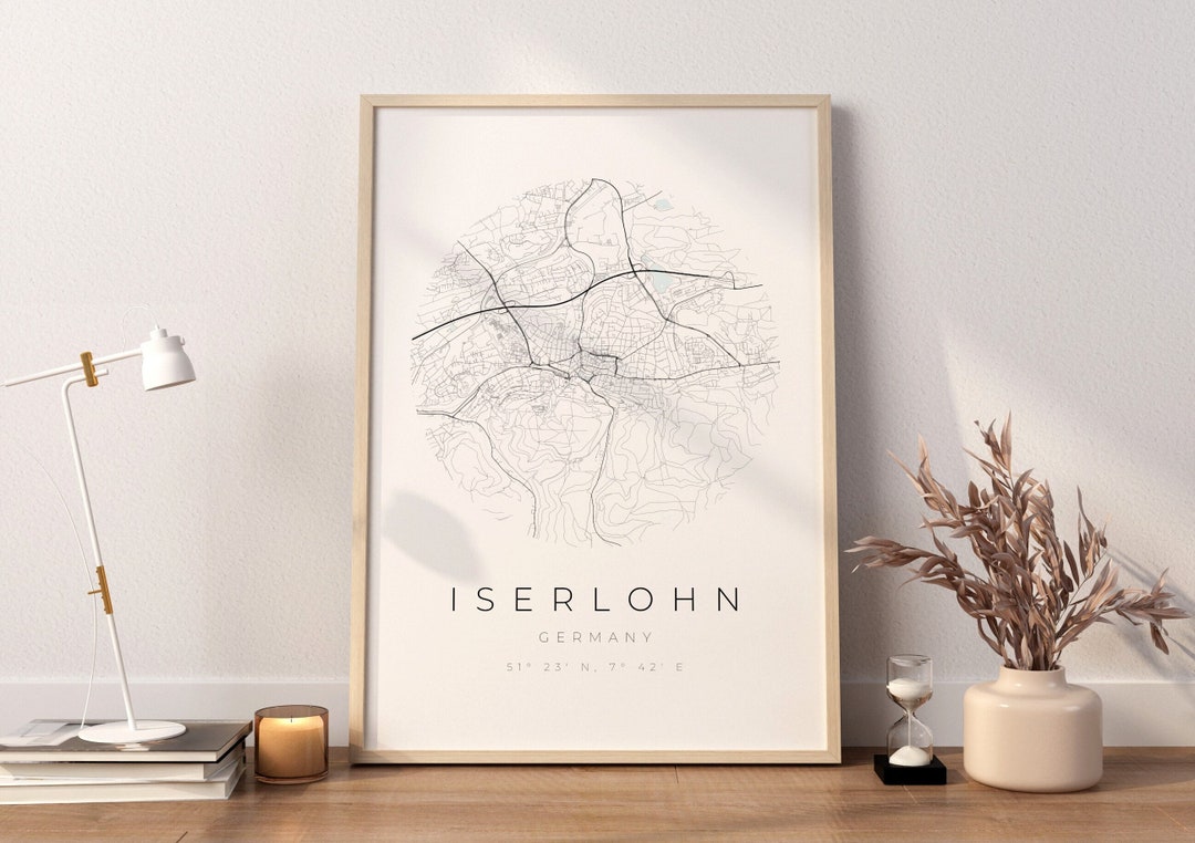 Iserlohn Map Poster, Iserlohn Map Print, Iserlohn Poster, Iserlohn ...