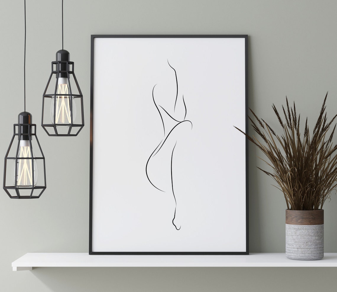 Woman One Line Drawing Poster Woman Body Art Eine Linie - Etsy.de