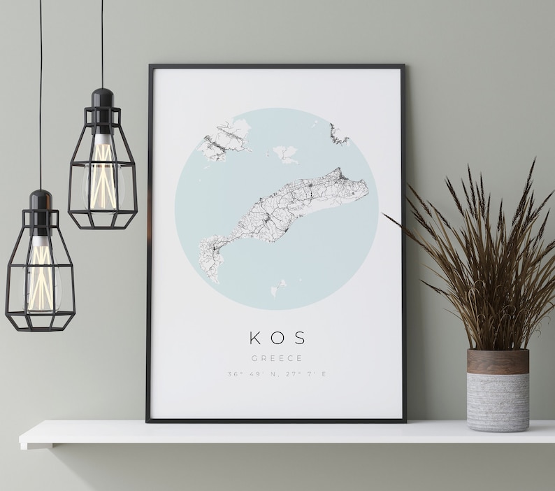 Kos Map Poster Kos Minimalist Kos Map Print Kos Poster Kos - Etsy Ireland