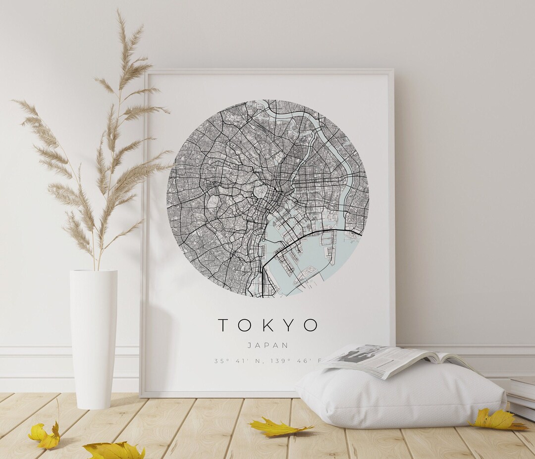 Tokyo Map Poster Tokyo Map Print Tokyo Poster Tokyo - Etsy