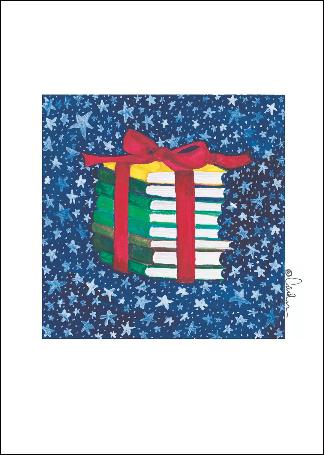 GIFT OF BOOKS Charity Holiday Card Supporting Proliteracy (10 Cards per ...