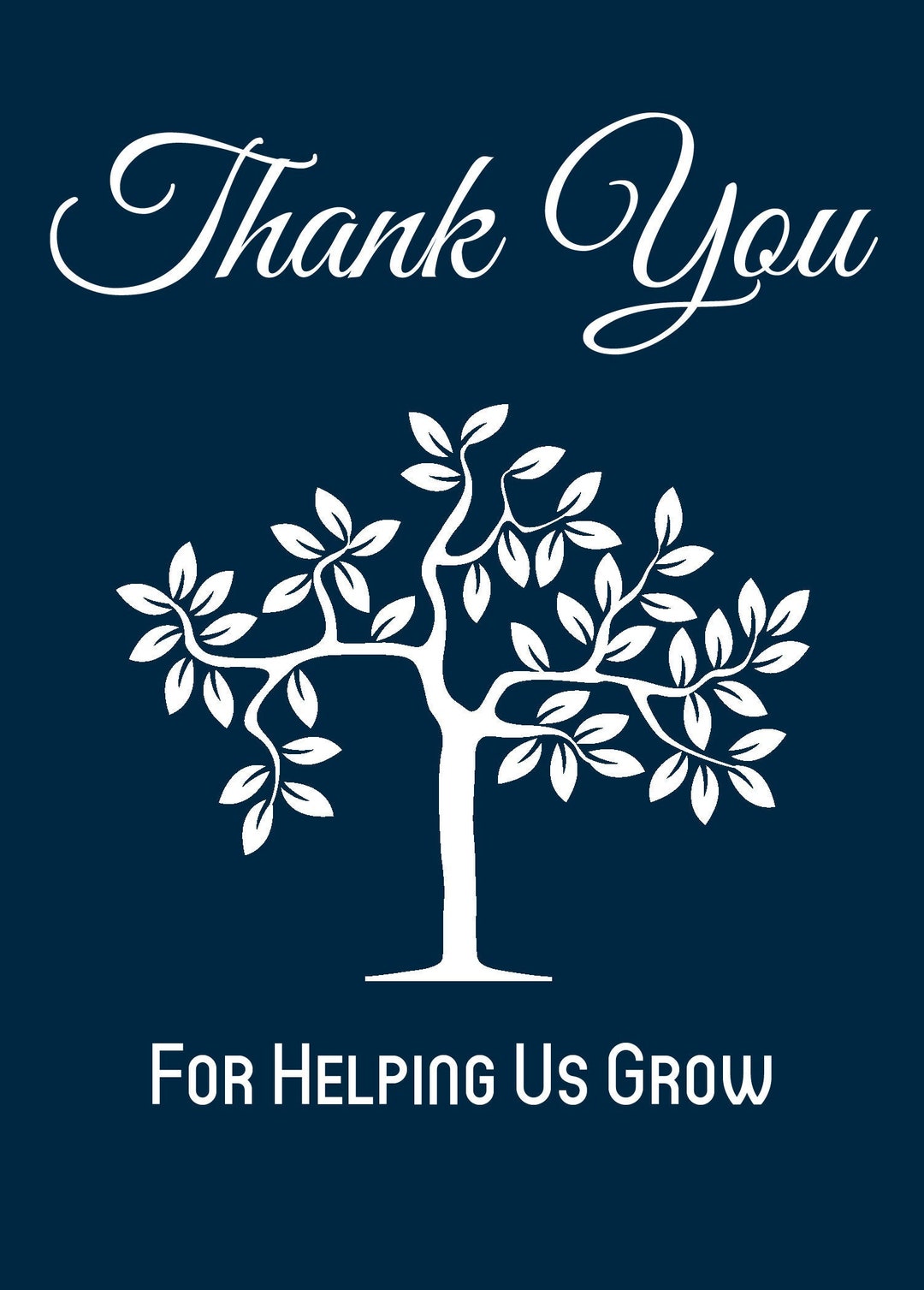 GROWING TREE Blank Thank You Note Supporting National Alliance - Etsy