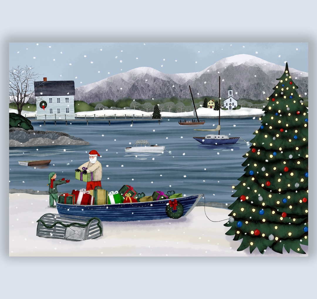 SEASIDE HOLIDAY Charity Christmas Card Supporting the National Alliance ...
