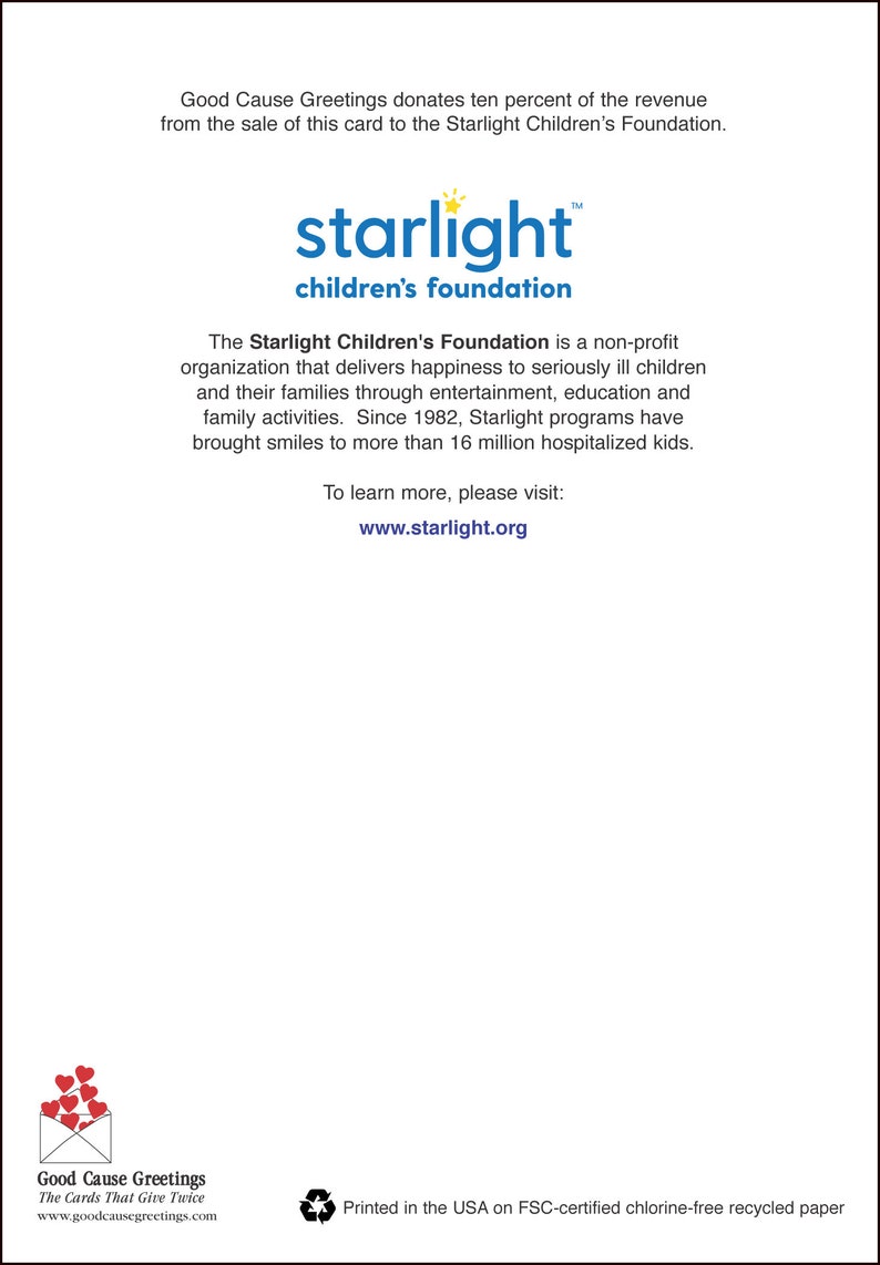 HOLIDAY TREE Christmas Card Supporting Starlight Children's Foundation ...