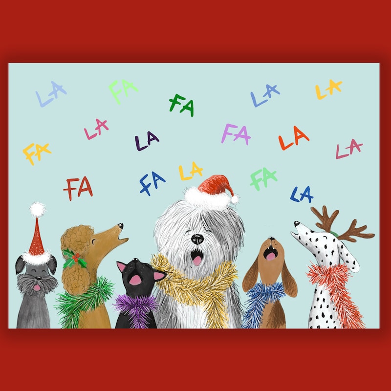 Pack of Dog Holiday Cards - Etsy