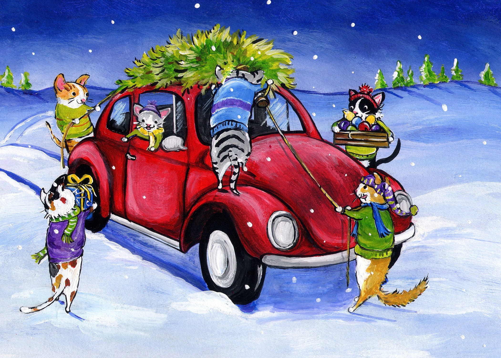 TEAMWORK Charity Holiday Card Supporting Homeless Pets 10 - Etsy