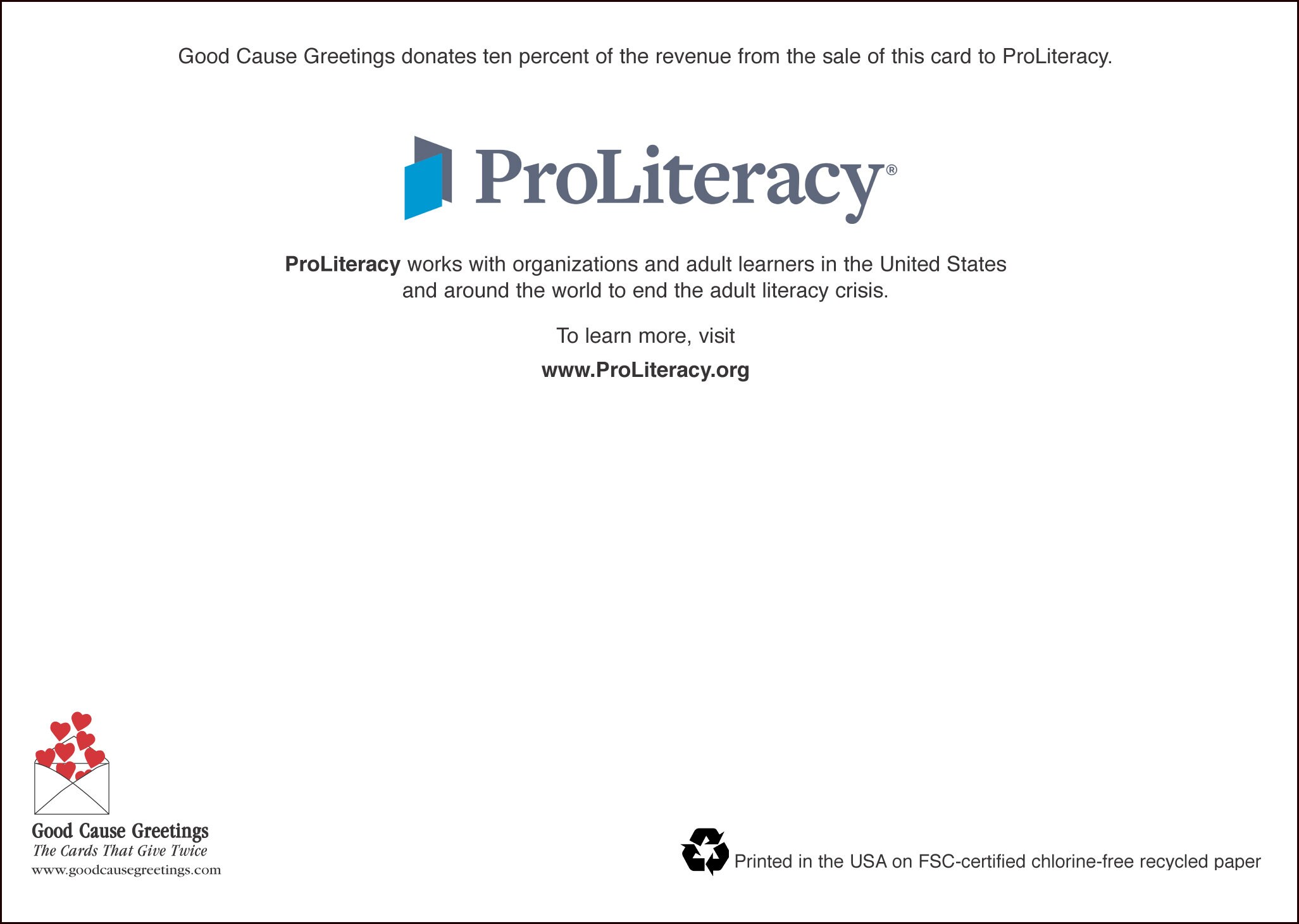 BOOK TREE PARK Charity Holiday Card Supporting Proliteracy (10 Cards ...