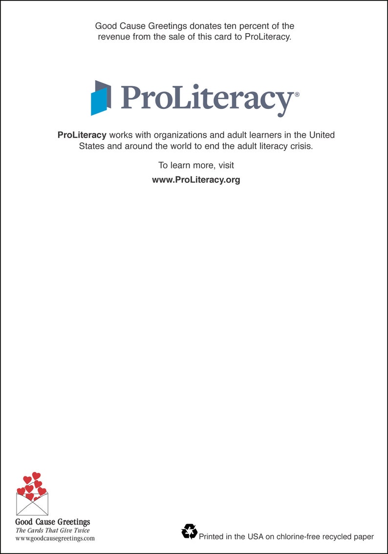 BOOK RACK Charity Holiday Card Supporting Proliteracy (10 Cards per ...