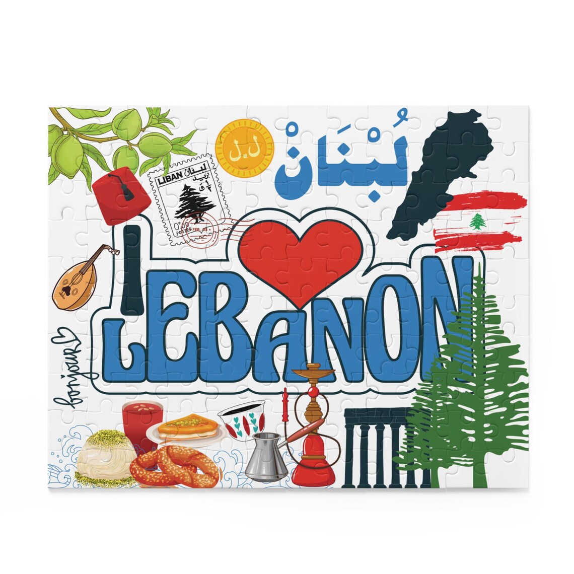 Lebanon, Lebanese Heritage & Culture, Beirut, Doodle Hand Drawn ...
