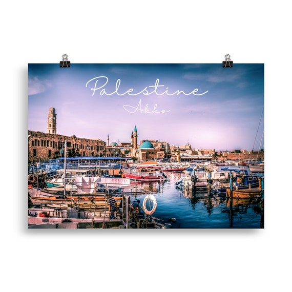 Palestine Akko photo contemporaine colorée ville | Etsy