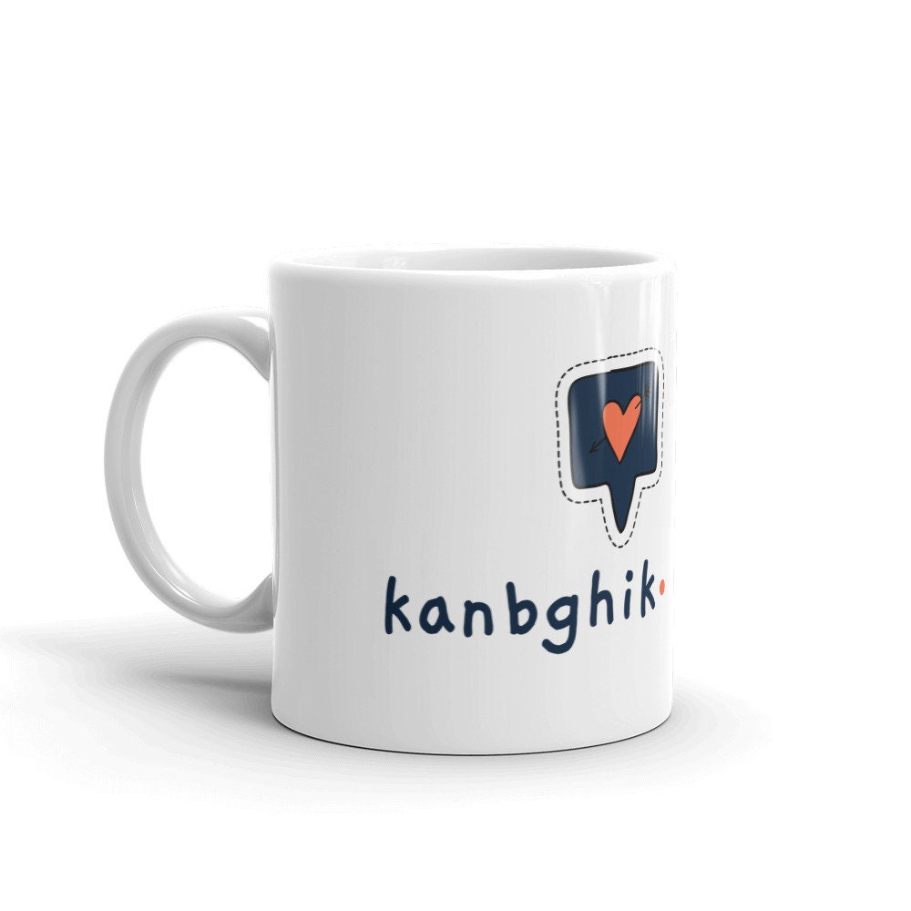 Kanbghik, I Love You in Moroccan Arabic Dialect, Simple Love Mug - Etsy