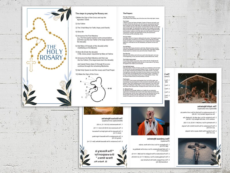 How to Say the Rosary Leaflet - Etsy