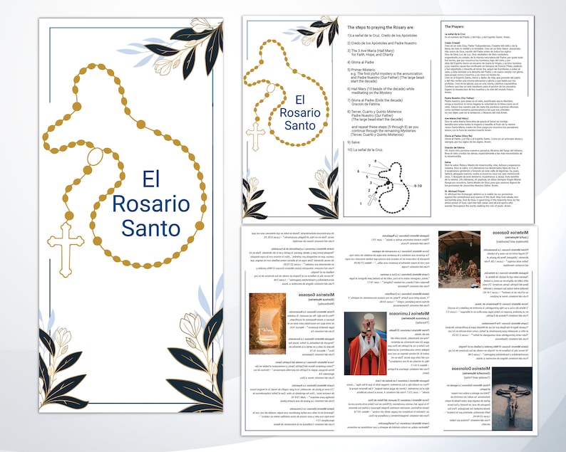 Spanish Translations - How to Say the Rosary Leaflet - Etsy