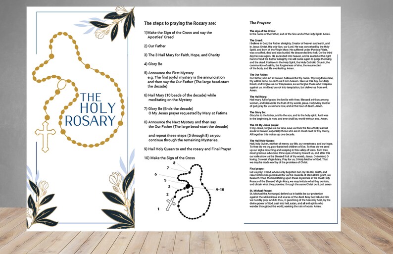 How to Say the Rosary Leaflet - Etsy