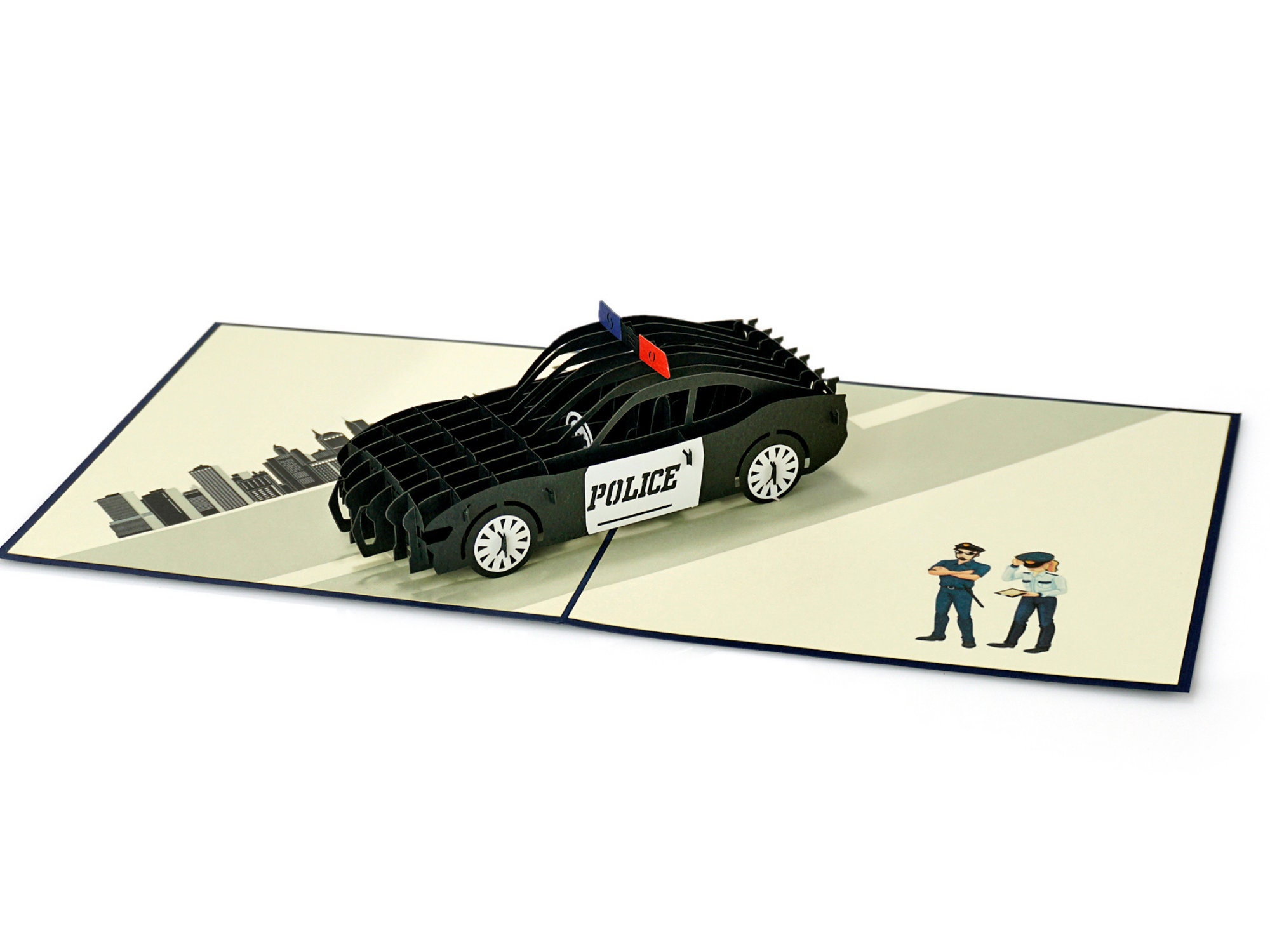Police Car Pop up Card 6x6police Car Card Police Car - Etsy