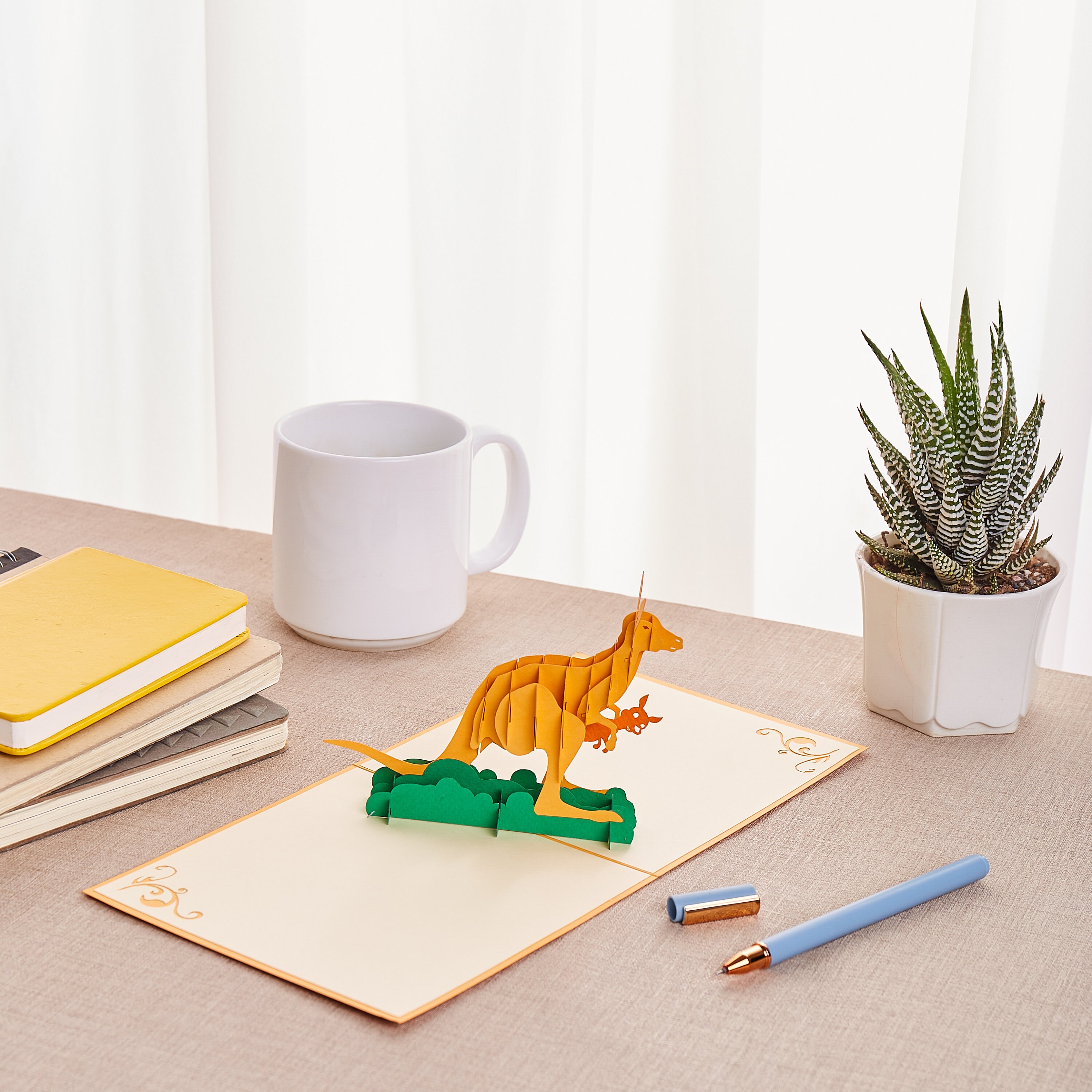 Kangaroo Pop up Card Birthday Kangaroo Card Anniversary - Etsy