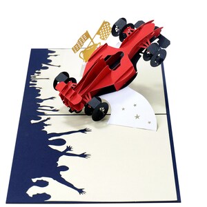 Formula One Pop up Card, F1 Car Card, Father's Day Card, Race Car ...