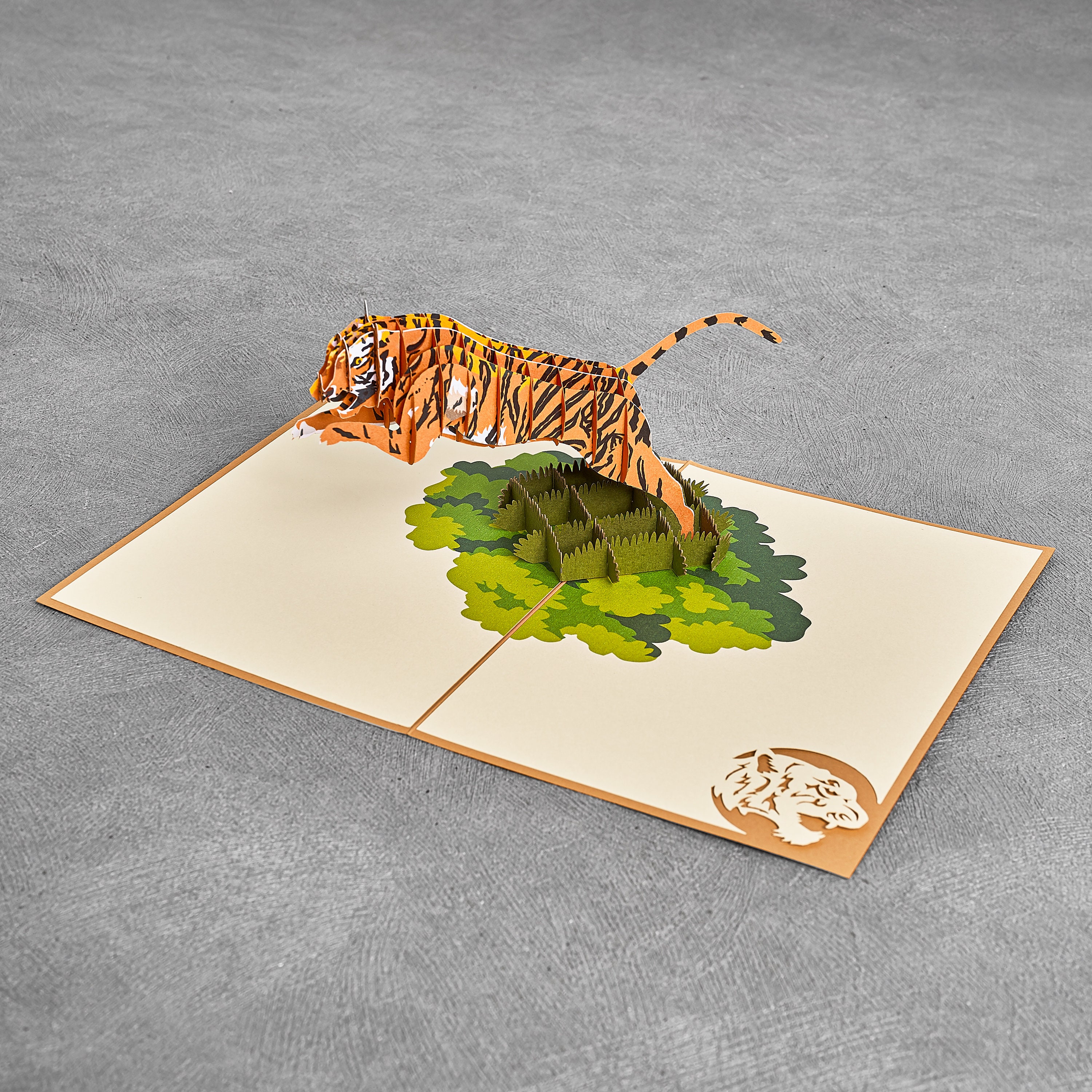 Tiger Pop up Card Blank Tiger Card Thank You Tiger Card | Etsy