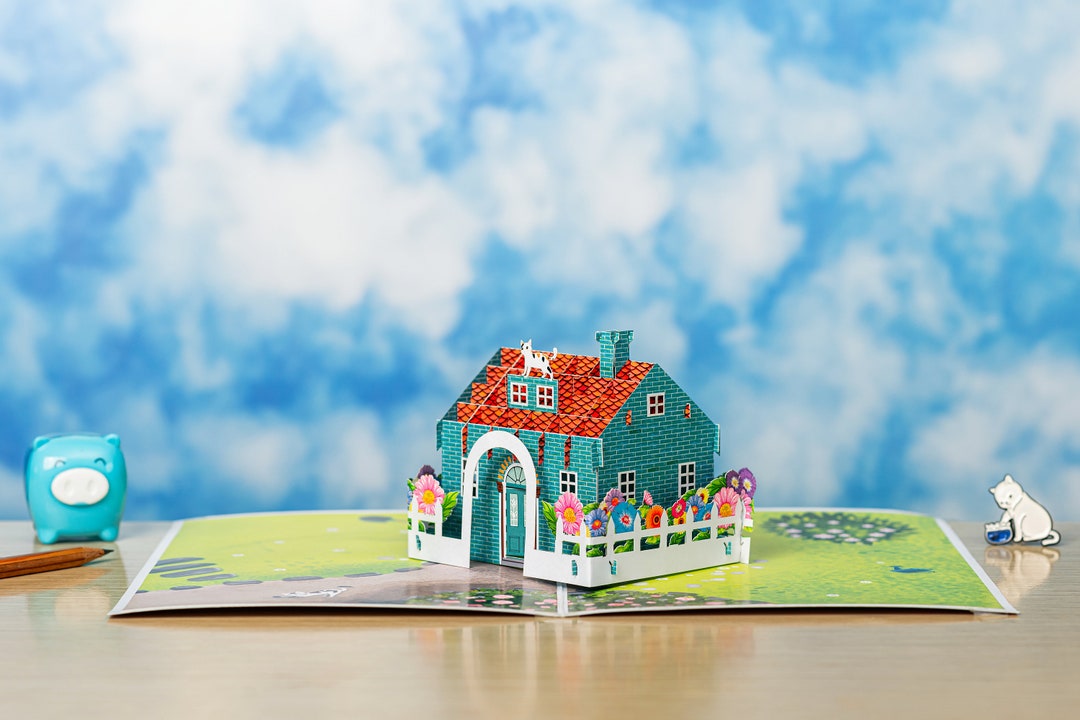 New House Pop up Card, Housewarming Card, Gift for New Home Owner, New ...