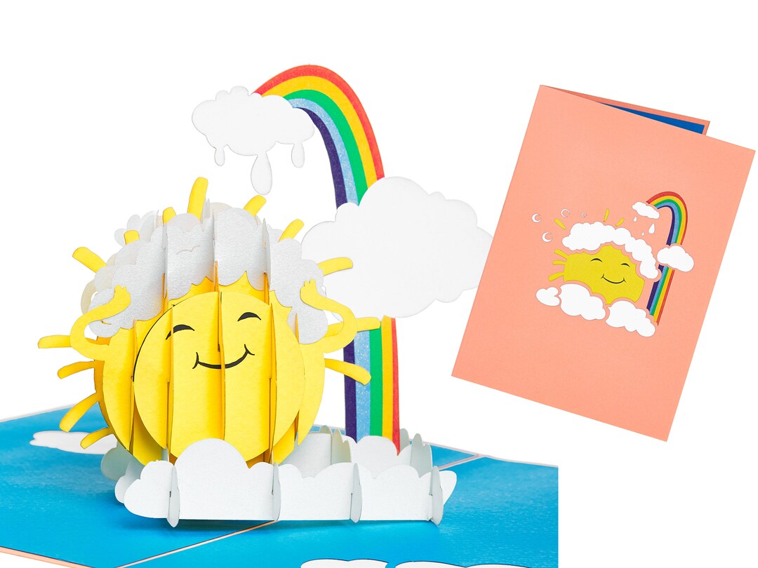 Happy Sun Pop up Card, Sunshine Pop Up, Good Vibes Card, Sunshine Card ...