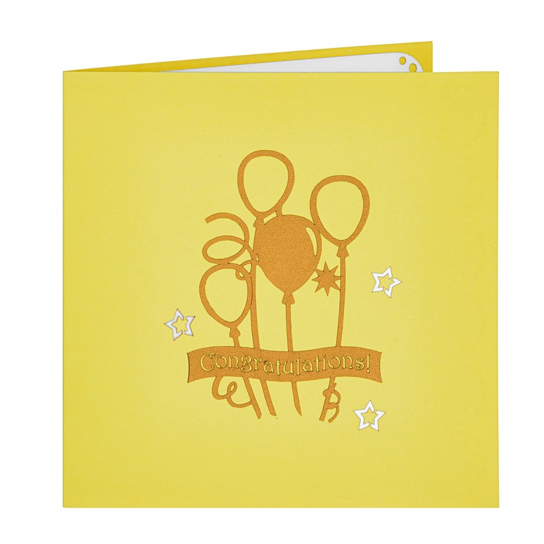 Handmade Graduation Pop up Card, Balloons Congratulations Card - Etsy