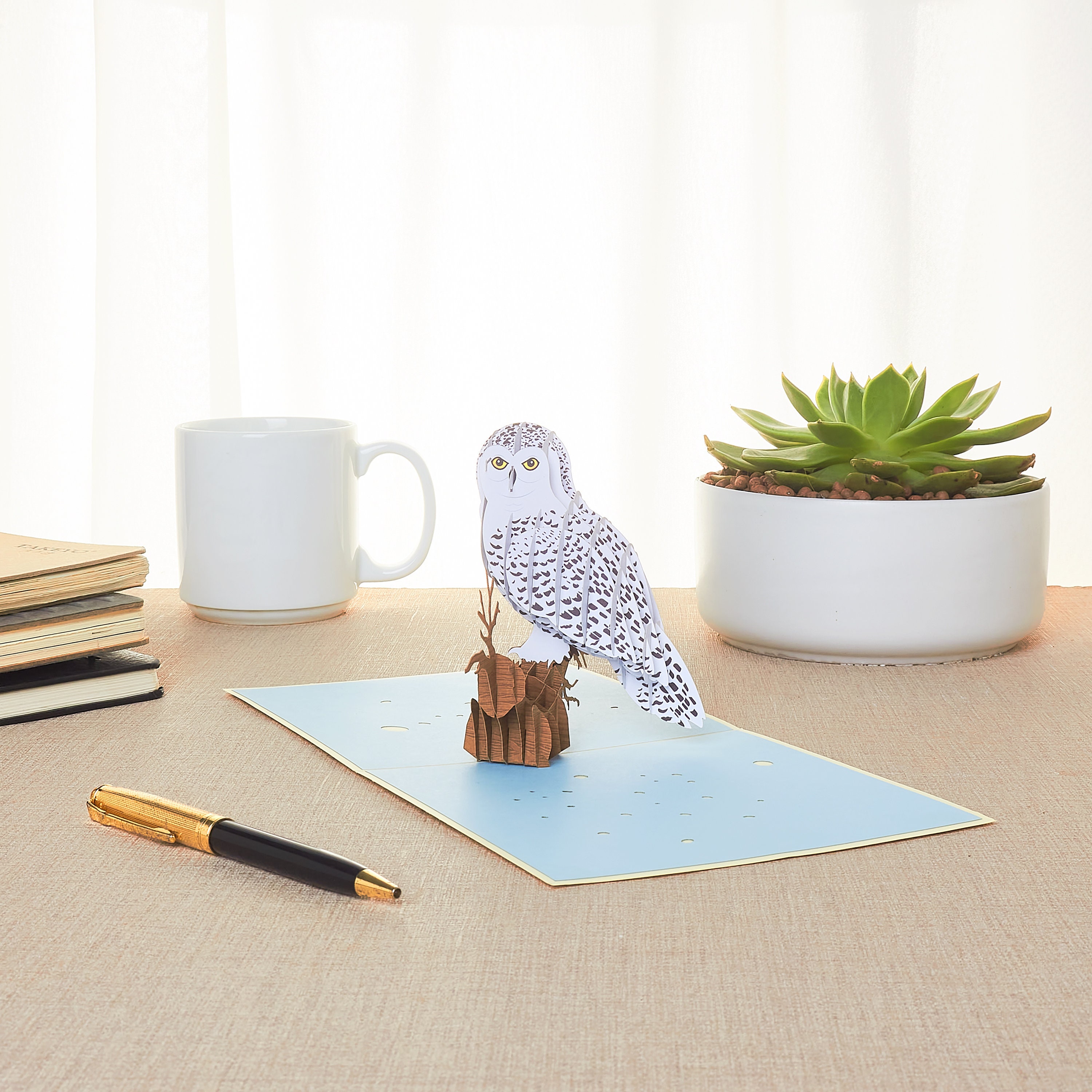 Owl Pop up Card, Snowy Owl Card Handmade, Owl Birthday Card, Nocturnal ...