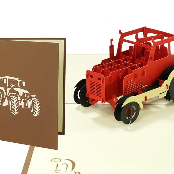 Pop up Tractor Card - Etsy