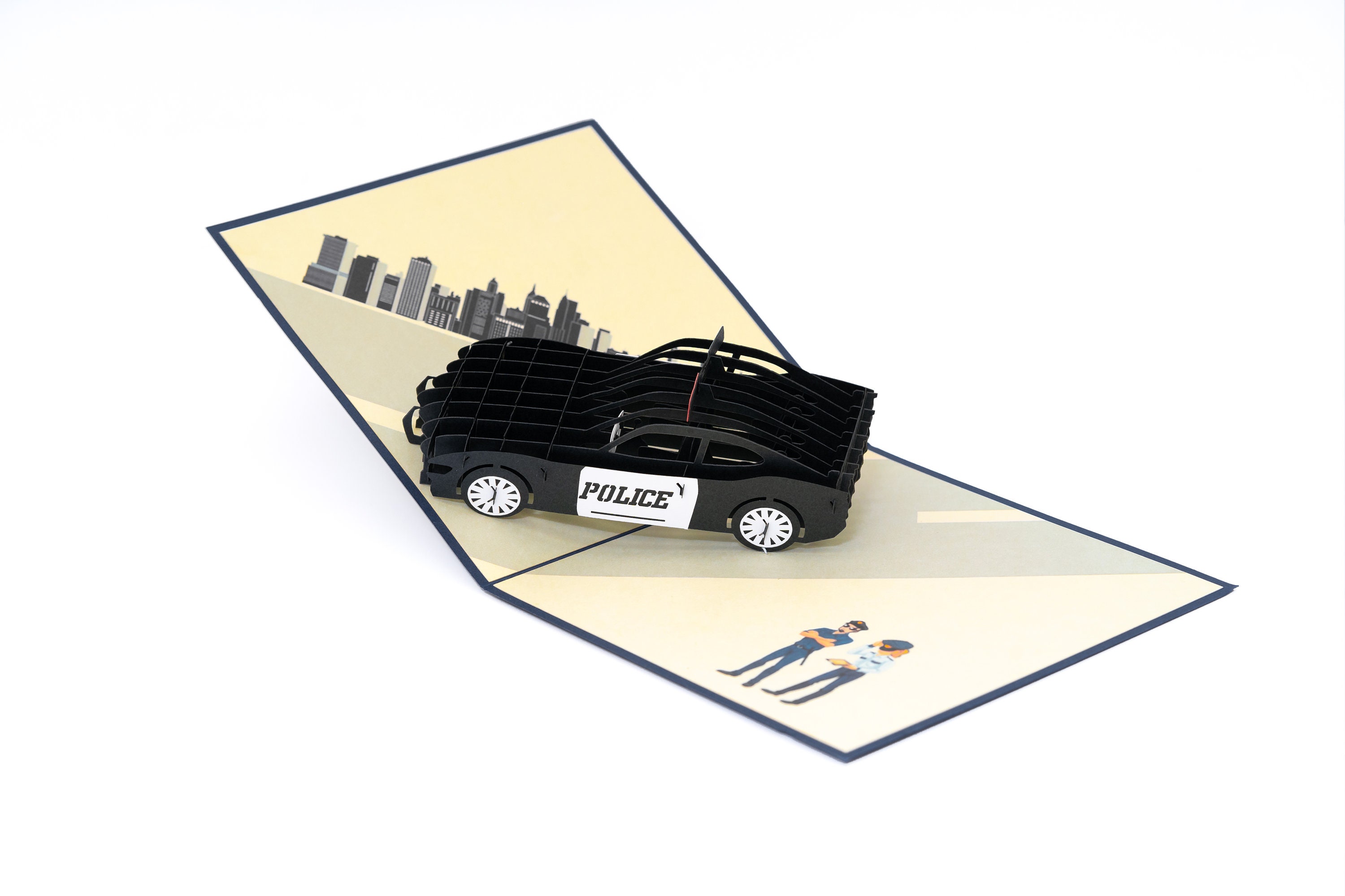 Police Car Pop up Card 6x6police Car Card Police Car - Etsy