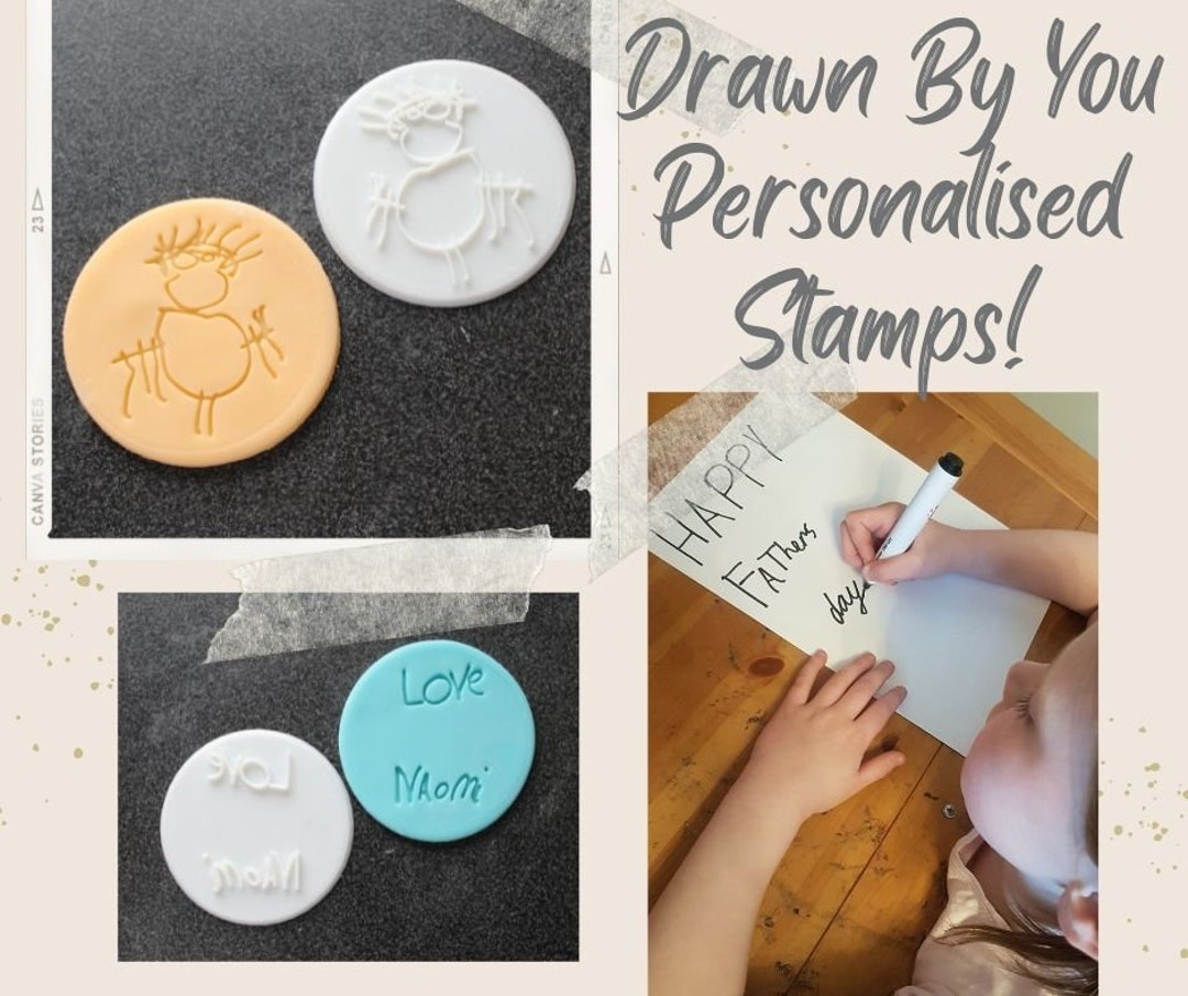 Personlised Message From Kids, Icing Stamp for Cupcake, Fondant ...