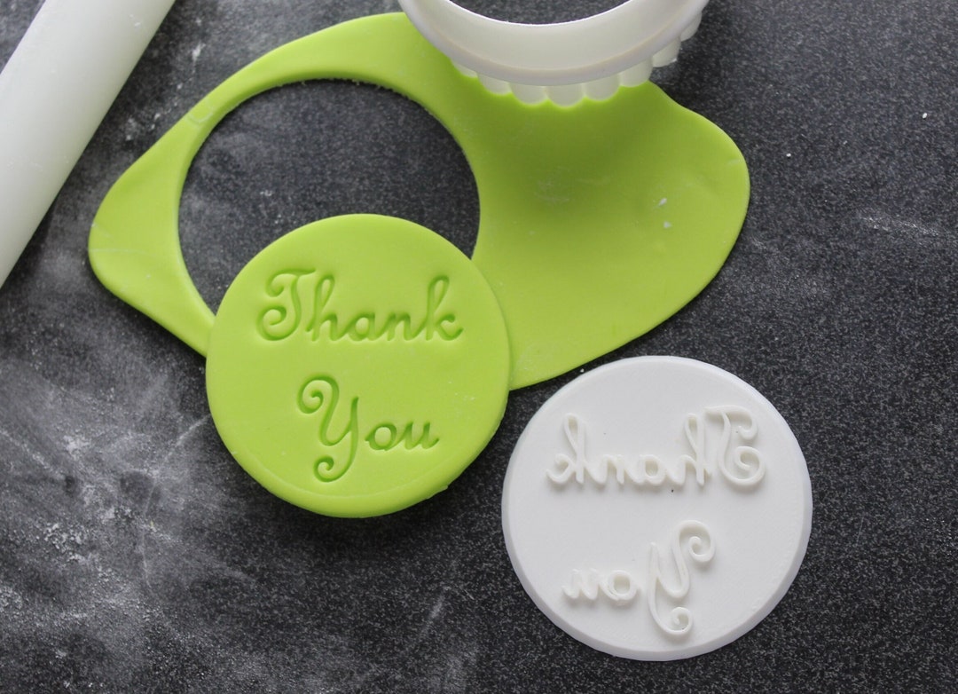Thank You, Stamp Icing Embosser for Cupcake and Cookies, Icing Toppers ...