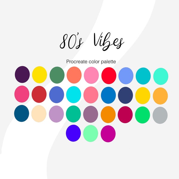 80s Color Palette - Etsy