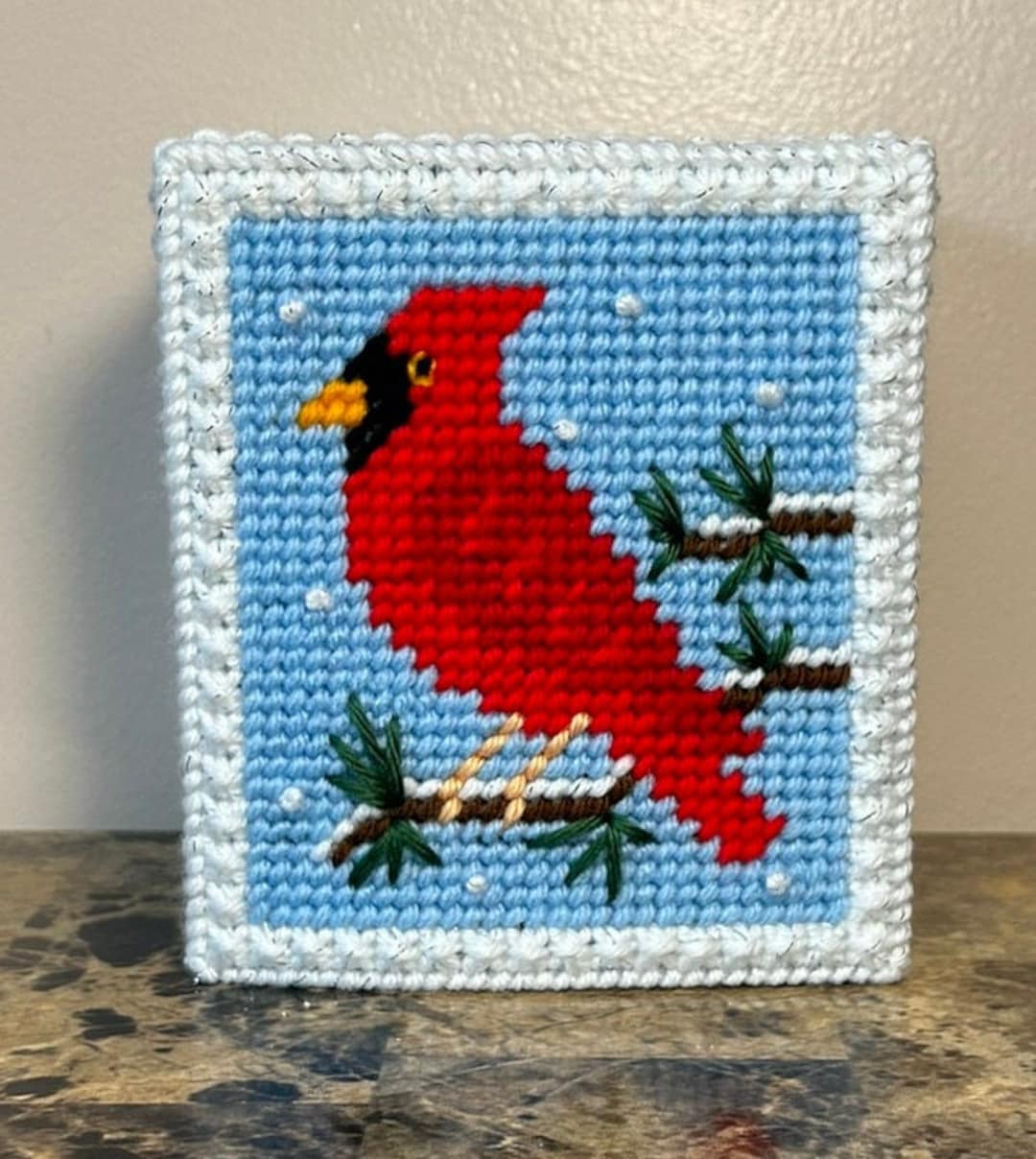 Winter Cardinal Tissue Box Cover - Etsy