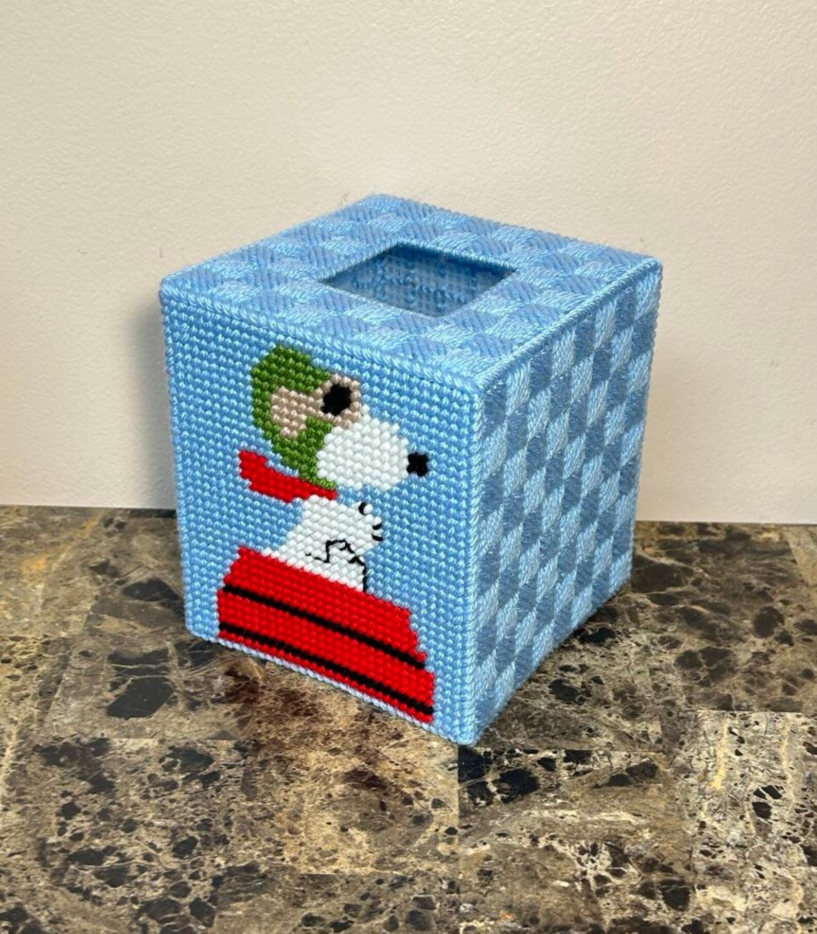 Snoopy Flying Ace Tissue Box Cover - Etsy