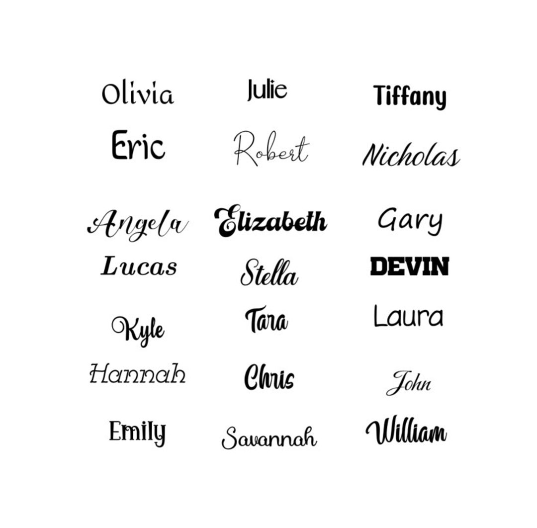 Custom Name/word in 45 Fonts Digital File Set 2 - Etsy