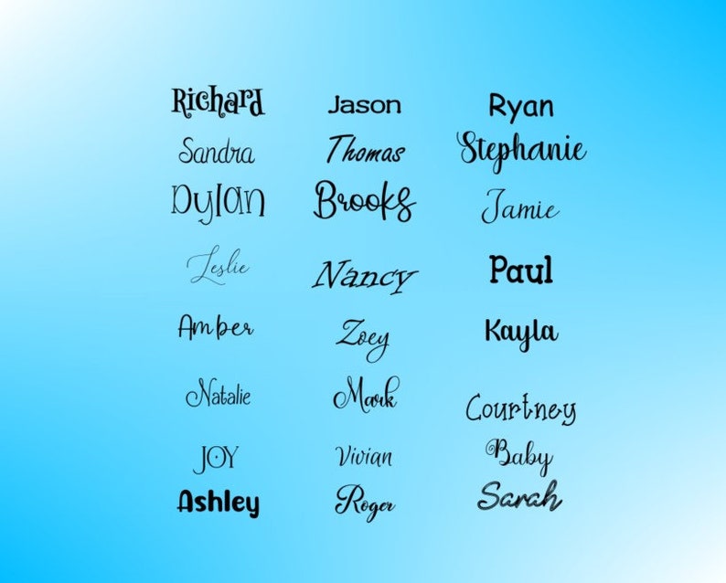 Custom Name/word in 45 Fonts Digital File Set 2 - Etsy