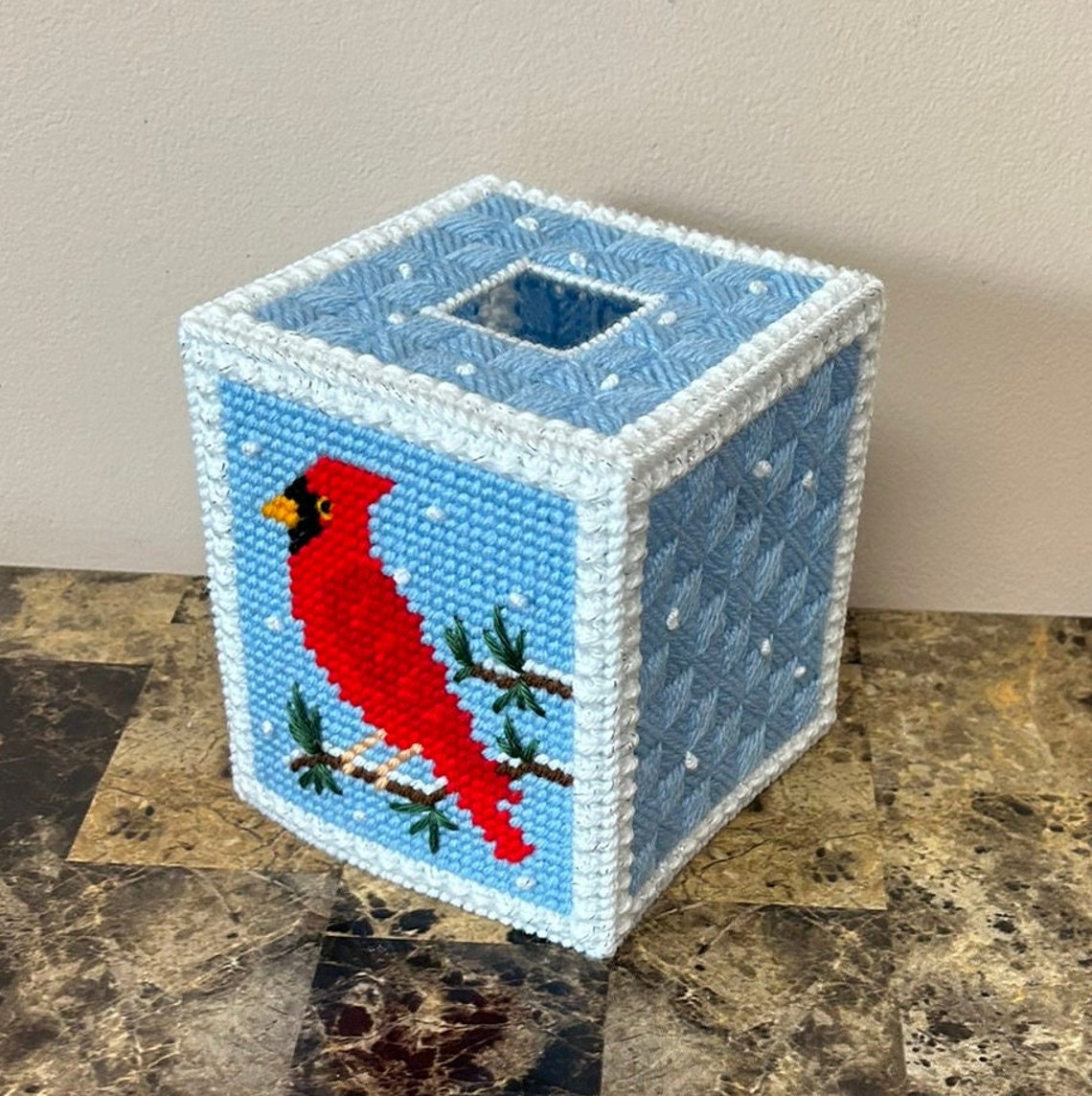Winter Cardinal Tissue Box Cover - Etsy