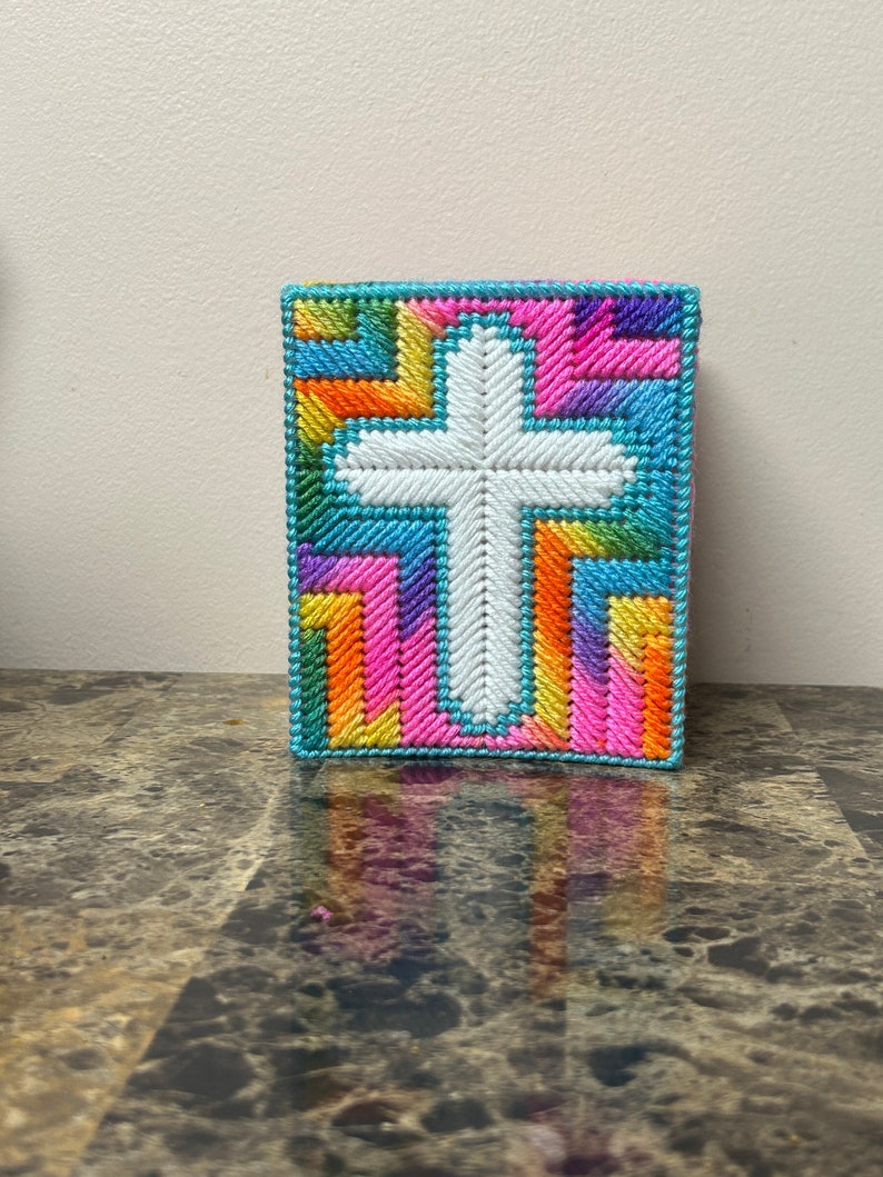 Sold Out Cross Plastic Canvas Tissue Box Cover - Etsy