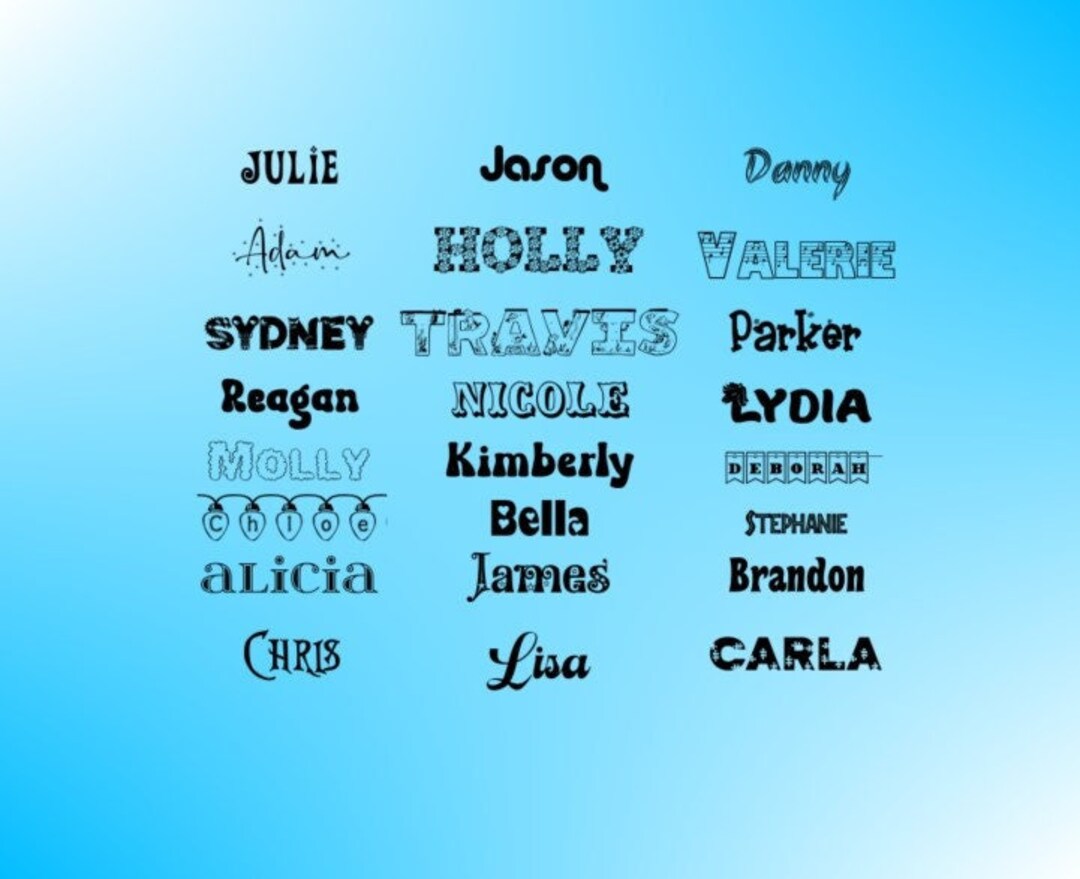 45 Fonts Custom Name/word SVG, DXF, PNG, Pdf, and Eps #4 - Etsy