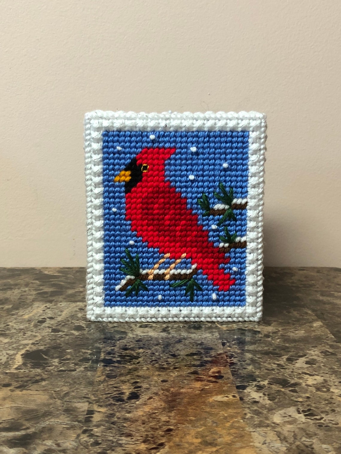 Winter Cardinal Tissue Box Cover - Etsy