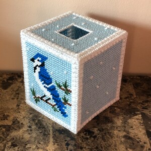 Winter Bluejay Tissue Box Cover - Etsy