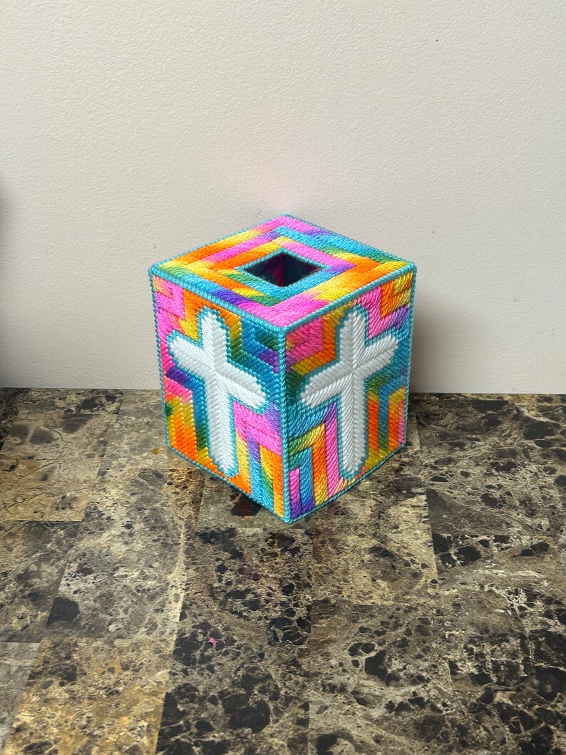 Sold Out Cross Plastic Canvas Tissue Box Cover - Etsy