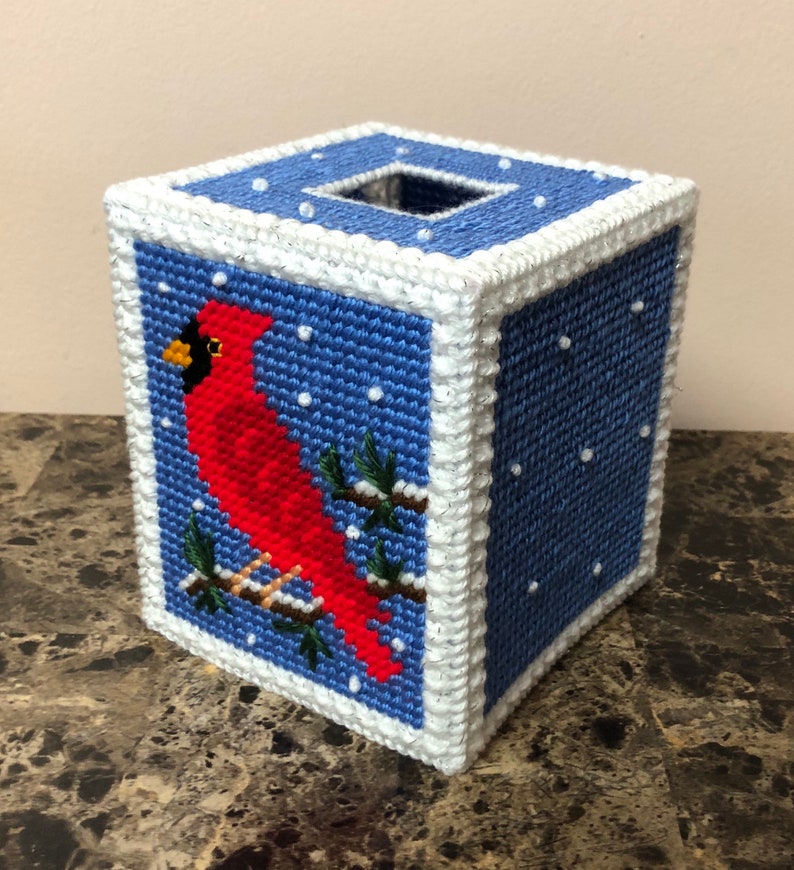 Winter Cardinal Tissue Box Cover - Etsy