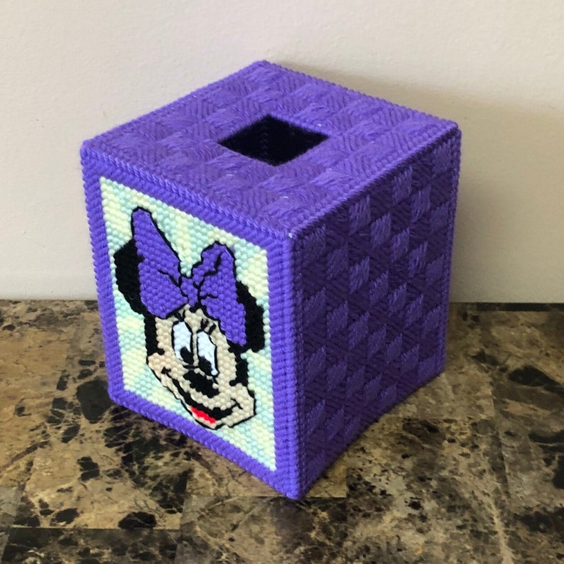Minnie Mouse Plastic Canvas Tissue Box Cover - Etsy