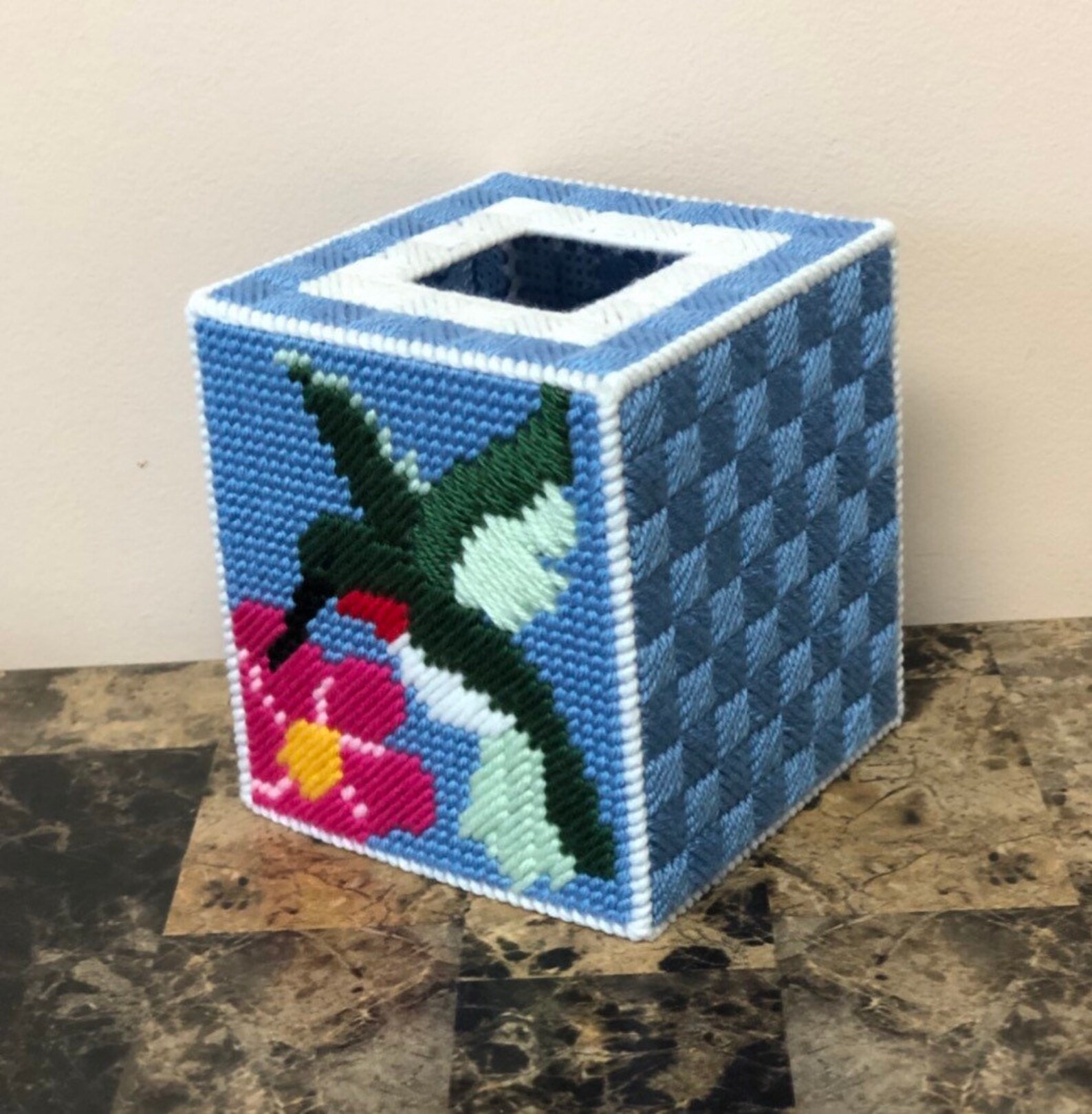 Hummingbird Plastic Canvas Tissue Box Holder - Etsy
