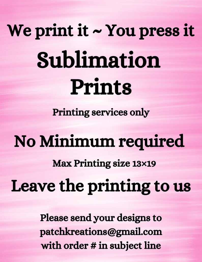 Custom Ready to Press Sublimation Transfers Wholesale Print on Demand ...