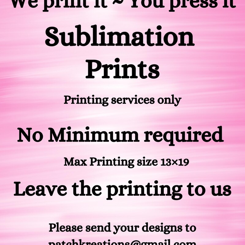 Custom Sublimation Print - Etsy
