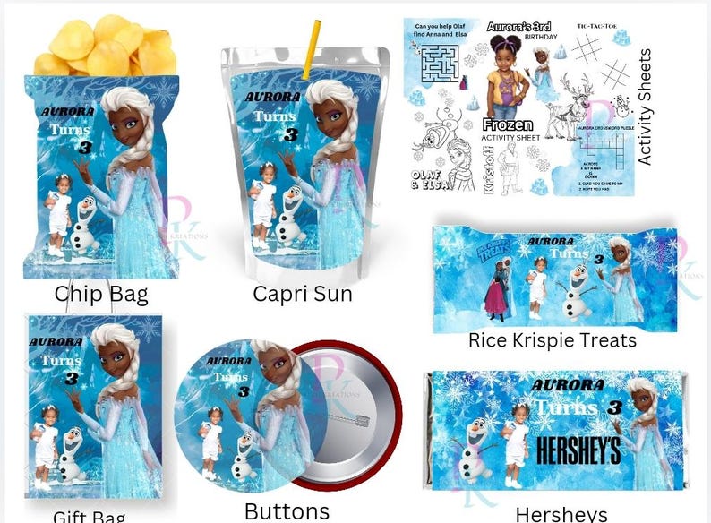 Custom Party Favors. Chip Bags, Juice. Each Comes With 12 - Etsy